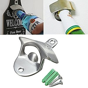 Metal Crown Polished Wall Mounted Beer Bottle Opener