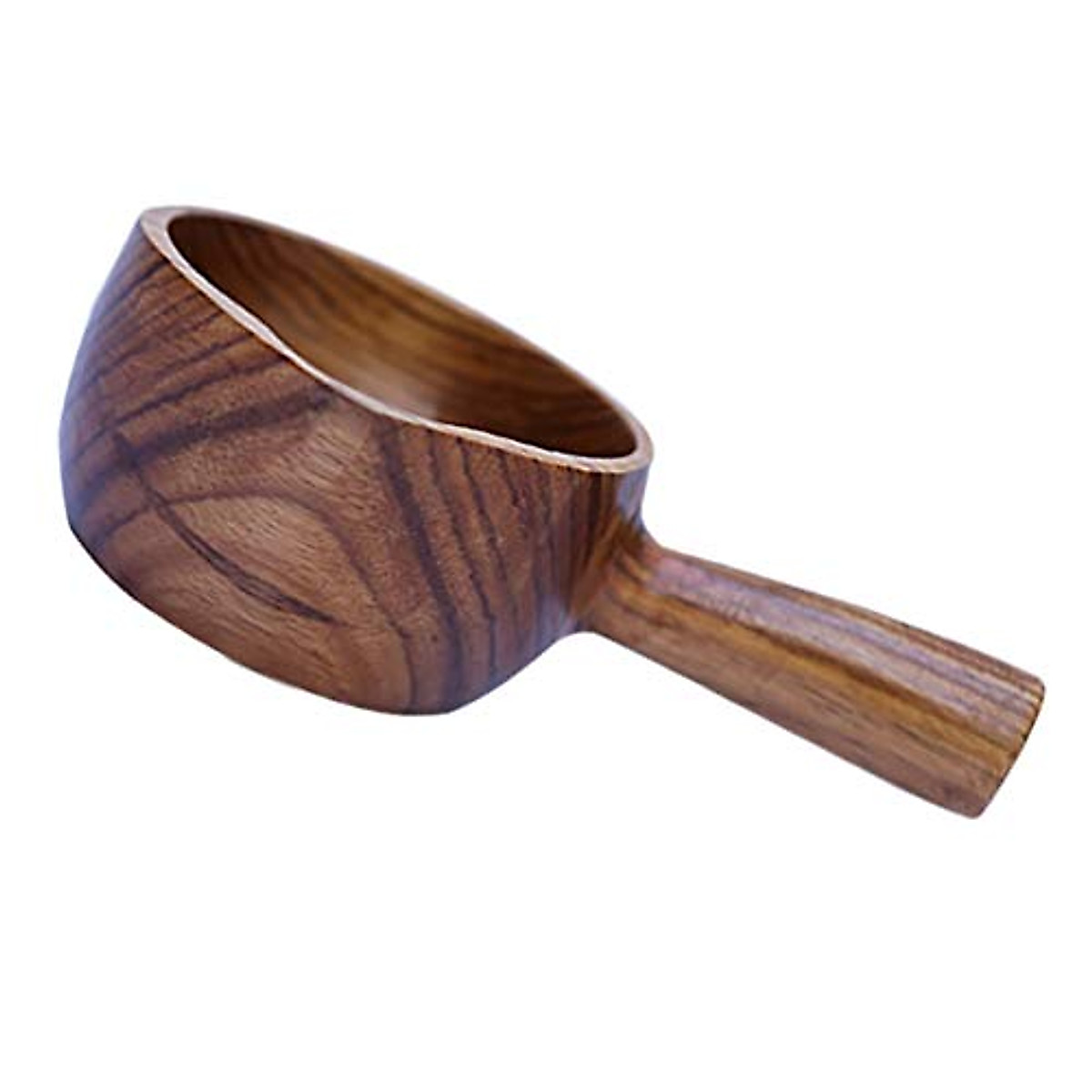 DOITOOL Wooden Water Ladle Japanese Style Wooden Scoop Ladle Water Dipper Bath Scoop for Water Sauna Garden Tea