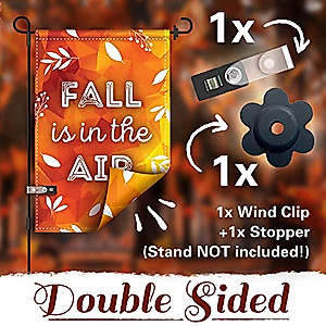 Outdoor Flags 20 PC Garden Flags Set with Anti-Wind Clip and Stopper,12x18 Inch Durable Polyester Garden Flags Set,Holiday Garden Flags Assortment Sets,Garden Flag Pack,Small Garden Flags,Lawn Flags