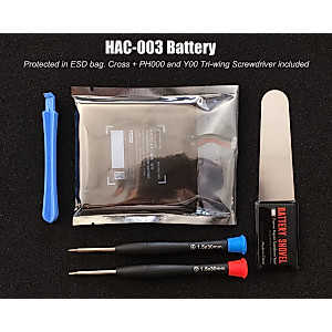 ElecGear 1 x Replacement Battery for Nintendo Switch Console, HAC-003 Internal Rechargeable Li-ion Battery for Switch HAC-001, 3.7V 4310mAh 16.0Wh with Repair Tool Kit