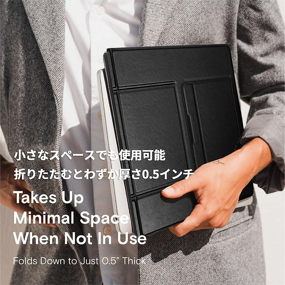 MOFT Z Invisible Thin Sit-Stand Desk, Portable, Ajustable Sit-Stand Angles, Compatible with Most Laptops