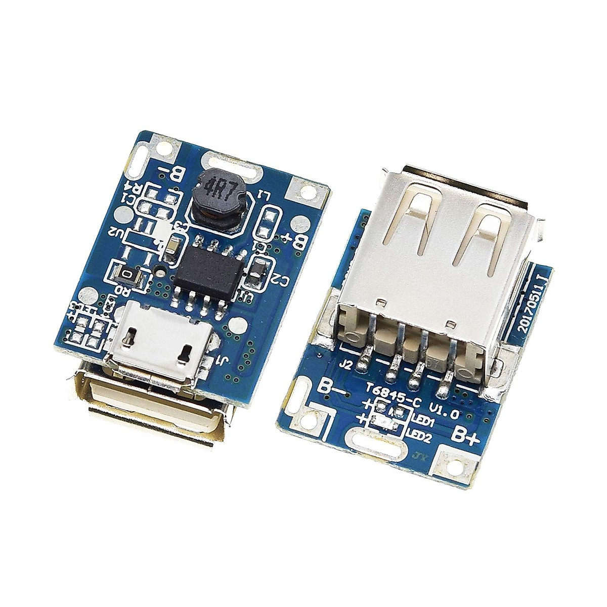 ALAMSCN 12PCS 5V 1A Boost Step Up Power Supply Module Lithium Battery Li-ion Charging Protection Board 134N3P DIY Charger LED Display USB and Micro Port