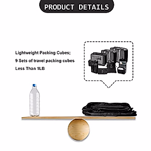 Allboss 9 Pcs packing cubes for suitcases, Travel Cubes for Packing Womens, Suitcase Organizer Bags Set Lightweight Travel Essential Bag with Large Toiletries Bag for Clothes Shoes