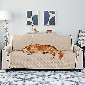 Furhaven Sofa Slipcover Water-Resistant Reversible Two-Tone Furniture Protector Cover - Espresso/Clay, Sofa