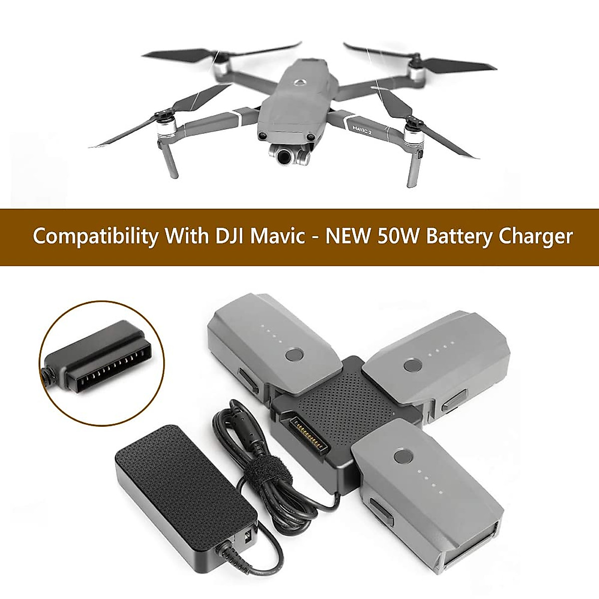 TAIFU 50W 13.05V 3.83A Battery Charger Adapterfor JI Mavic Pro/Mavic Pro Alpine/Mavic Pro Platinum RC Drone/Mavic Intelligent Flight Battery & Remote Controller DJI Mavic Charger Power Supply Cord