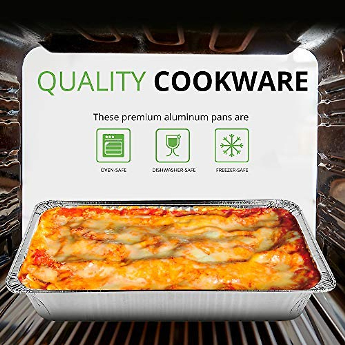 21x13 Aluminum Pans (20 Pack) Durable Full Size Deep Aluminum Foil Roasting & Steam Table Pans - Deep Pan for Catering Large Groups - Disposable Pans Great for Cooking, Heating, Storing, Prepping Food