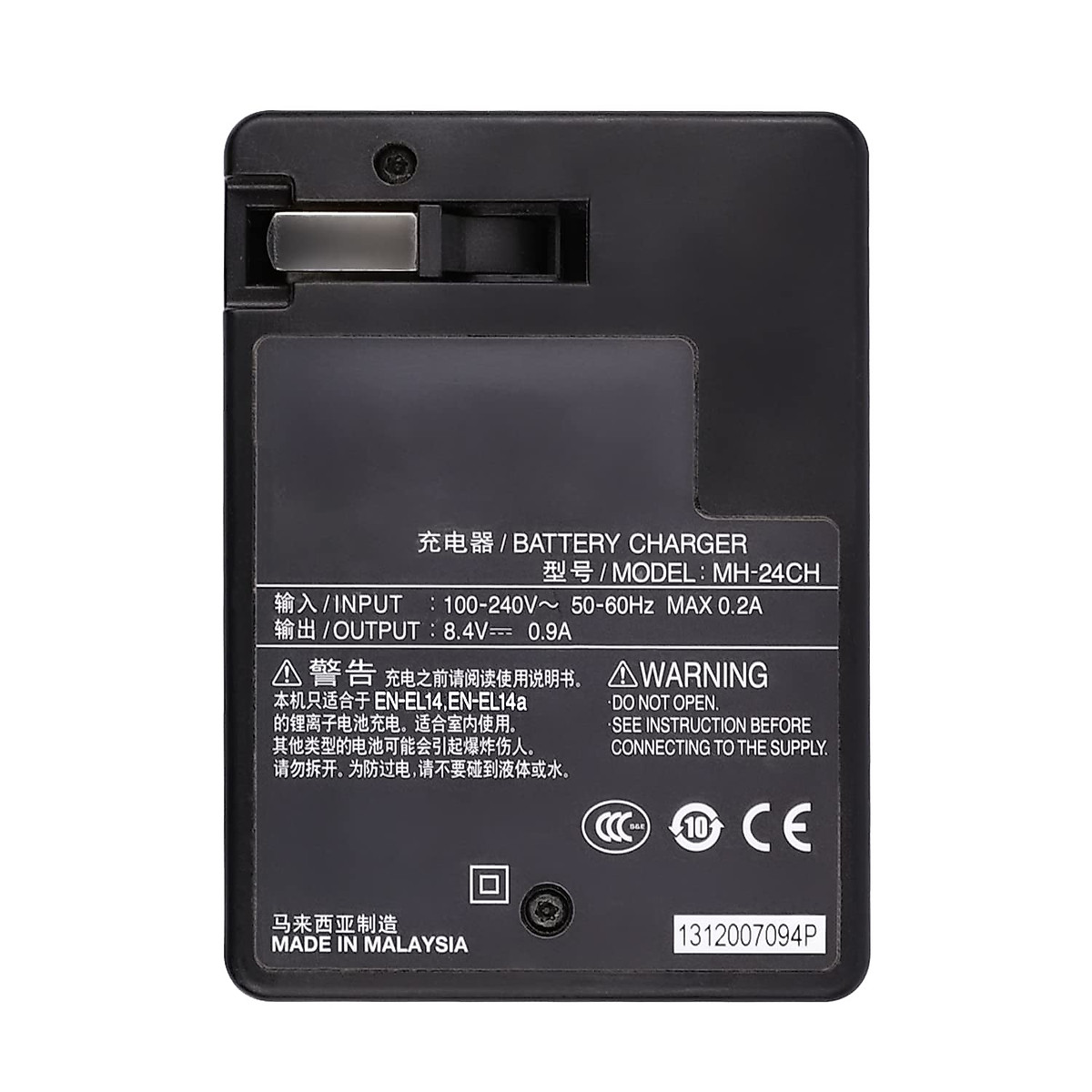 Liphontcta MH-24 Wall Quick Charger for Nikon: EN-EL14 EN-EL14A Li-ion Battery D5100 D5200 D5300 D5500 D5600 D3100 D3200 D3300 D3400 D3500 P7000 P7100 P7700 P7800 Camera Power Supply