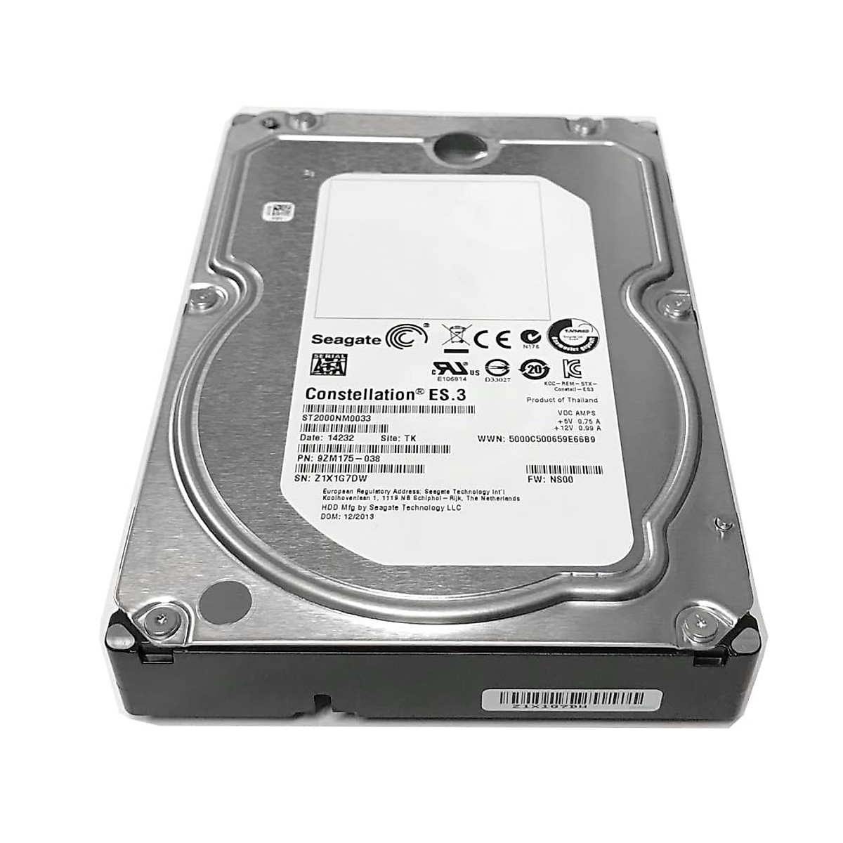 ST2000NM0033-DELL - DELL ST2000NM0033-DELL CONSTELLATION ES.3 2TB 6G LFF SATA HARD DRIVE (Renewed)