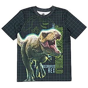 Jurassic World Jurassic Park T-Rex Toddler Boys T-Shirt and Shorts Outfit Set Black/Green 3T