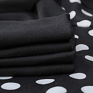 Kanhan Fashion Women Long Sleeve Floral Boho Print Slim Long Maxi Dress High Waist Casual Dress (S, Black)