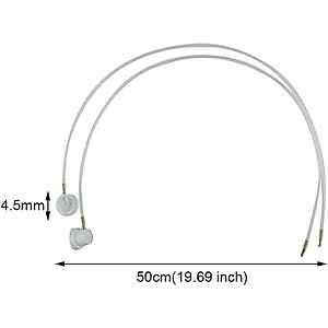 2 Pcs White 2XAerosol Nozzle w/ 19.69in. 360 Degrees Extension Hose for Male Stem Spray Cans Fluid Auto Car Nozzle Film 4.5mm Extension H3C9 Spray Guns and Accessories