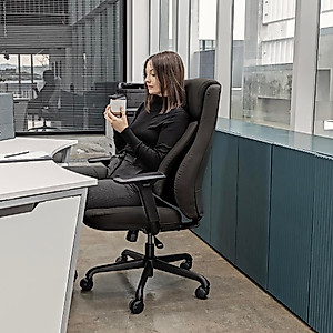 Posturelift Ergonomic Office Chair Adjustable Lumbar Support, Seat Depth, Leather Chair, Adjustable Armrest, High Back Home Office Desk Chairs for Posture and Back Pain.