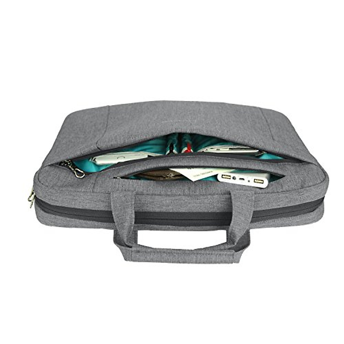 KROSER Laptop Bag 15.6 Inch Briefcase Shoulder Bag Water Repellent Laptop Bag Satchel Tablet Bussiness Carrying Handbag Laptop Sleeve for Women and Men-Grey