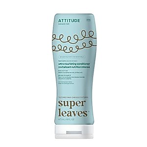 ATTITUDE Ultra-Nourishing Conditioner for Curly Hair with Shea Butter, Vegan Detangler and Naturally Derived 4a, 4b, 4c Curl Type, Deeply Nourishes Curls, 16 Fl Oz