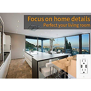 USB Outlet, High Speed Charger 3.1A Charging Capability, Child Proof Safety Duplex Receptacle 15 Amp, Tamper Resistant Wall socket plate Included UL Listed MICMI (3.1A USB outlet 10pack)