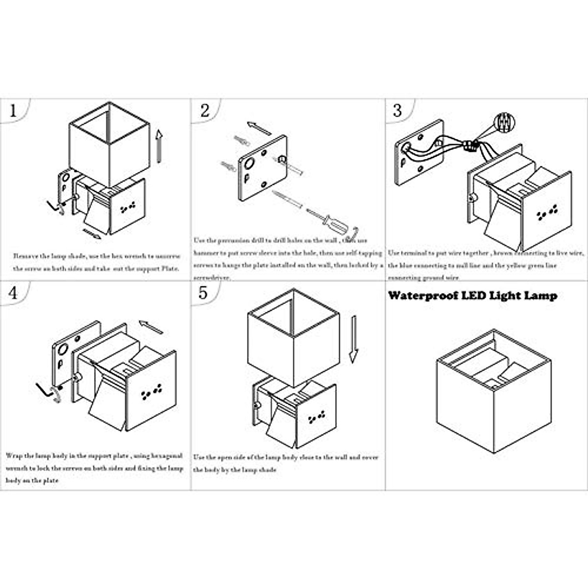 TAIYH Modern LED Light Wall Lamp - Wall Washer 12V LED Modern Wall Light, Adjustable Beam Angle Design, IP65 Waterproof LED Outdoor/Indoor Wall Light, for Hallway Living Room,Warm Light
