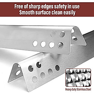 Uniflasy Porcelain-Enameled Cooking Grid Grates and Heat Plate Burner fits CharBroil Performance Tru Infrared 3 Burner 463370719 463371116 463280019 463371716 463633316