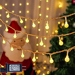 HEYFUNi 39ft 100 LED Globe String Lights Bedroom, Indoor String Lights with 8 Lighting Modes, Plug in Globe Fairy Lights for Bedroom Patio Party Outdoor Wedding Garden Decor