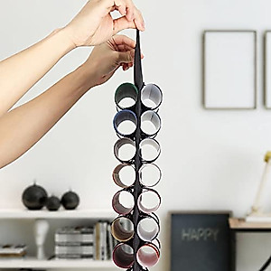 Vinyl Holder with 48 Compartments,Vinyl Roll Holder Gift Wrap Organizer Door Wall Hanging Craft Vinyl Storage Organizer for Vinyl Sheets/Heat Transfer Paper/Wrapping Paper/Design Drawings(Black)