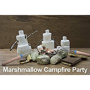 Y-me Marshmallow Roasting Sticks For Campfire, 32Inch Smore Sticks For Fire Pit Kit, Hot Dog Camping Extendable Forks (6Pack)