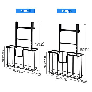 ORLESS 2-Pack Kitchen Cabinet Door Organizer, Over Cabinet Door Organizer with Towel Bars, Cabinet Door Storage for Cutting Board, Foil, Plastic Wrap, Baking Sheet, Cookie Sheet