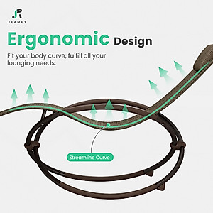 JEAREY Rocking Lounge Chair Outdoor Patio Lounge Chairs with Foam Armrest Chaise Lounge Patio Lounge Chairs for Poolside, Deck, Backyard