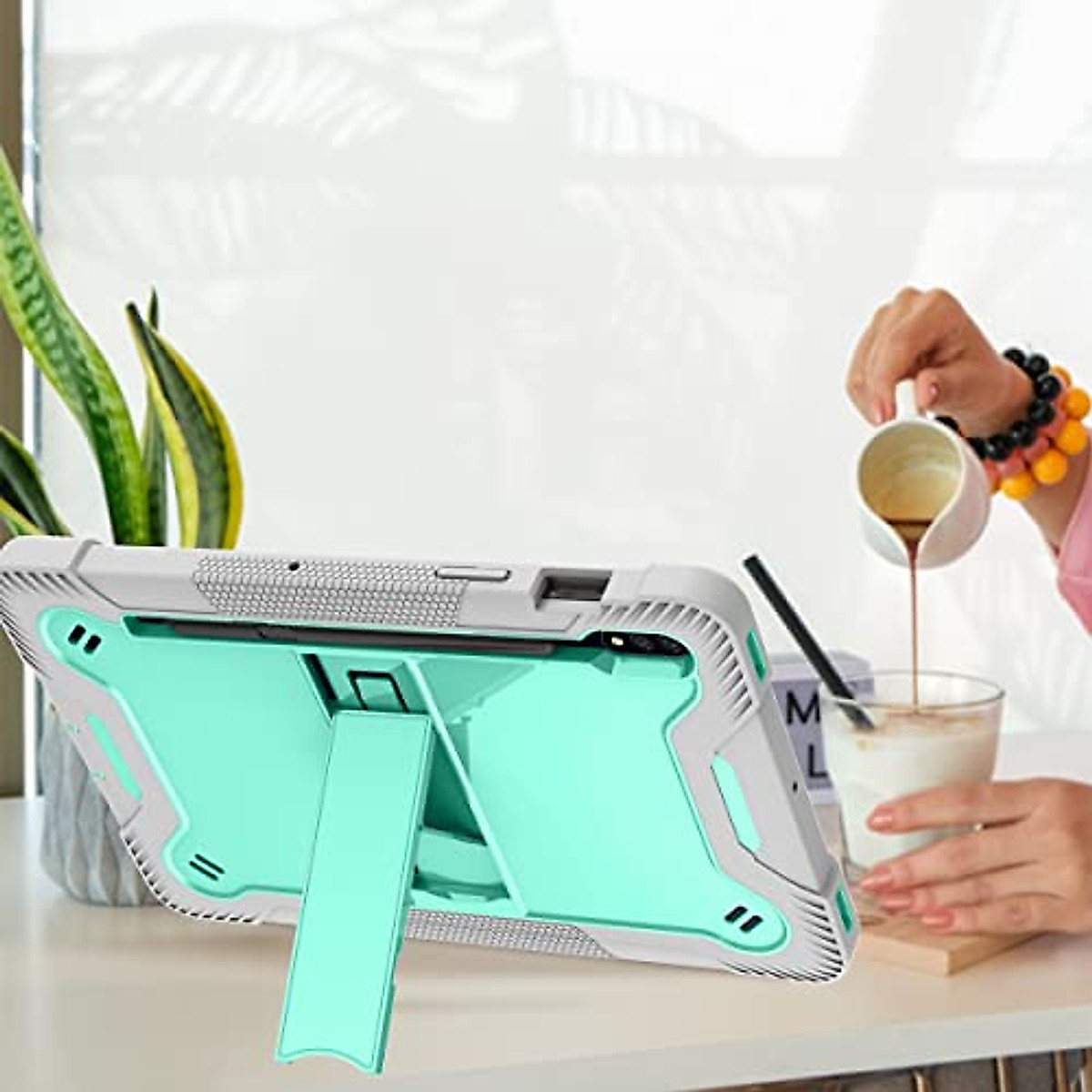 Tablet PC Case Compatible With Samsung Galaxy Tab S8/Tab S7 11 Inch (Model SM-X700/X706/T870/T875/T878) Protective Cover Rugged Durable Stand Shockproof Protective Cover Suitable Compatible With Samsu