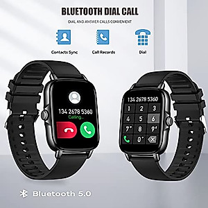 Smart Watch 2022 Bluetooth Call & Text Receive/Dial Smartwatch for Android & IOS Phone with 1.7" HD Touch Screen Fitness Activity Tracker with Heart Rate Sleep Monitor Pedometer Smart Watch for Women