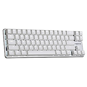 Qisan Mechanical Gaming Keyboard GATERON Brown Switch Wired Backlit Mechanical Mini Design (60%) 68 Keys Keyboard White Magicforce