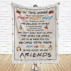 Launchigo Personalised Friends Series Blanket. Fleece Throw Friends TV Show Blanket with Dialogues for Friends Fan. Best Gift for Christmas & Birthday. (Friends Blanket 01, 60" X 80")