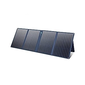 Anker 625 Solar Panel with Adjustable Kickstand, 100W Portable Solar Generator, Compatible with Powerhouse 256Wh, 512Wh, and 1229Wh (Sold Separately), for Camping, Hiking, Blackouts (Renewed)