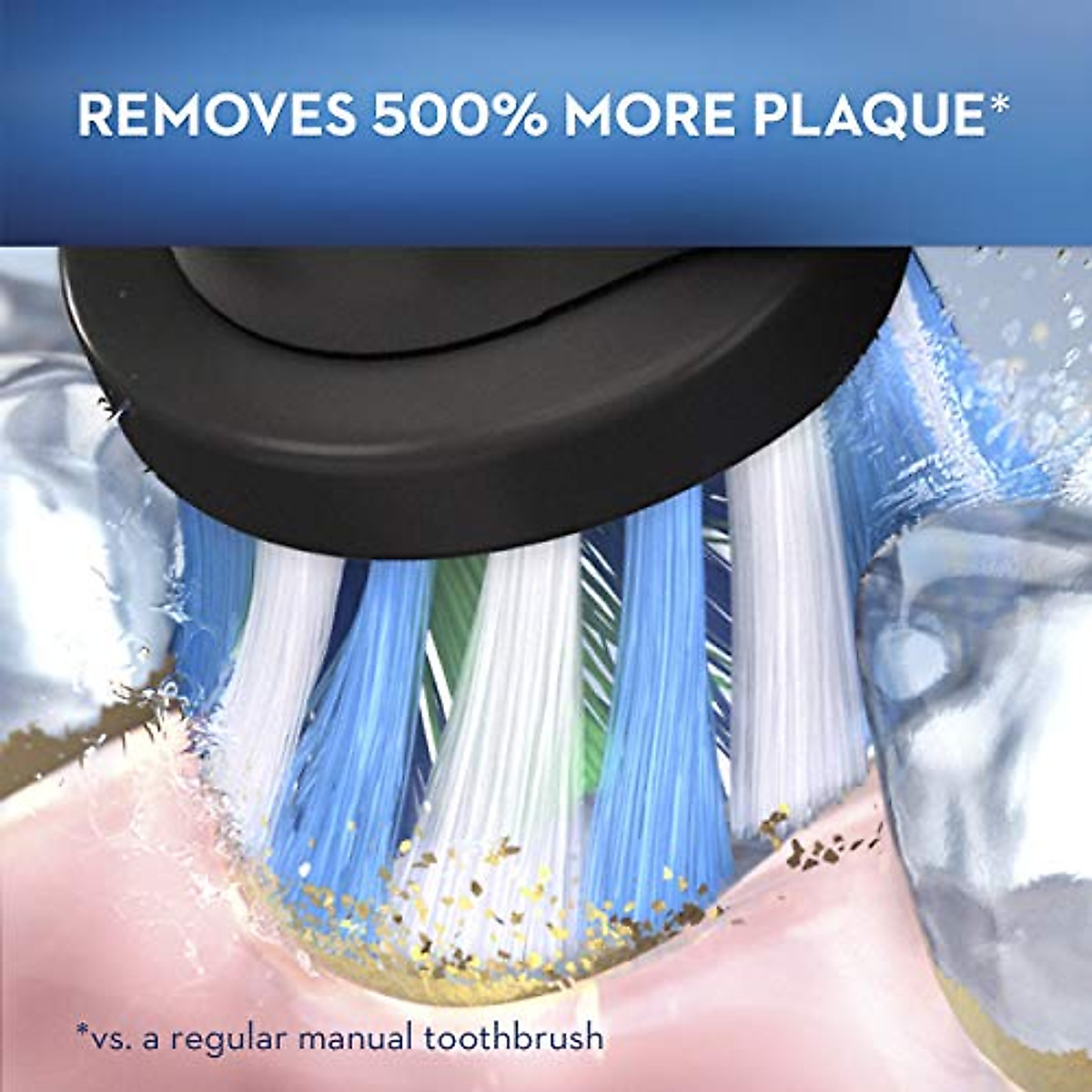 Oral-B GENIUS X Electric Toothbrush with 3 Oral-B Replacement Brush Heads and Toothbrush Case, Black