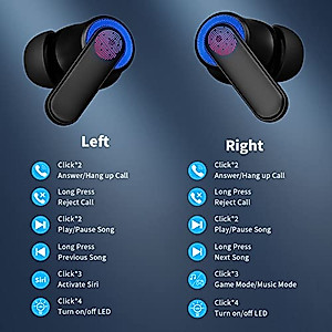 Bluetooth 5.3 Headphones for Samsung S22 S23 Ultra,True Wireless Noise Canceling Earbuds,Bluetooth Earbuds Earphones,Sweat Resistant,Built-in Microphone,Deep Bass for Galaxy S22 S21 S20 FE A53 A12 A13