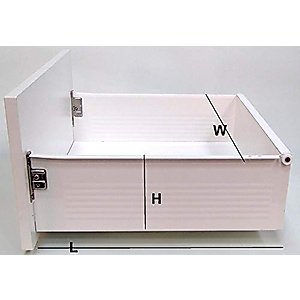 Metal Drawer Box Replacement with Slides - Slide Out Metal Sides and Slides Choose Your Width, 20" deep (6" High)