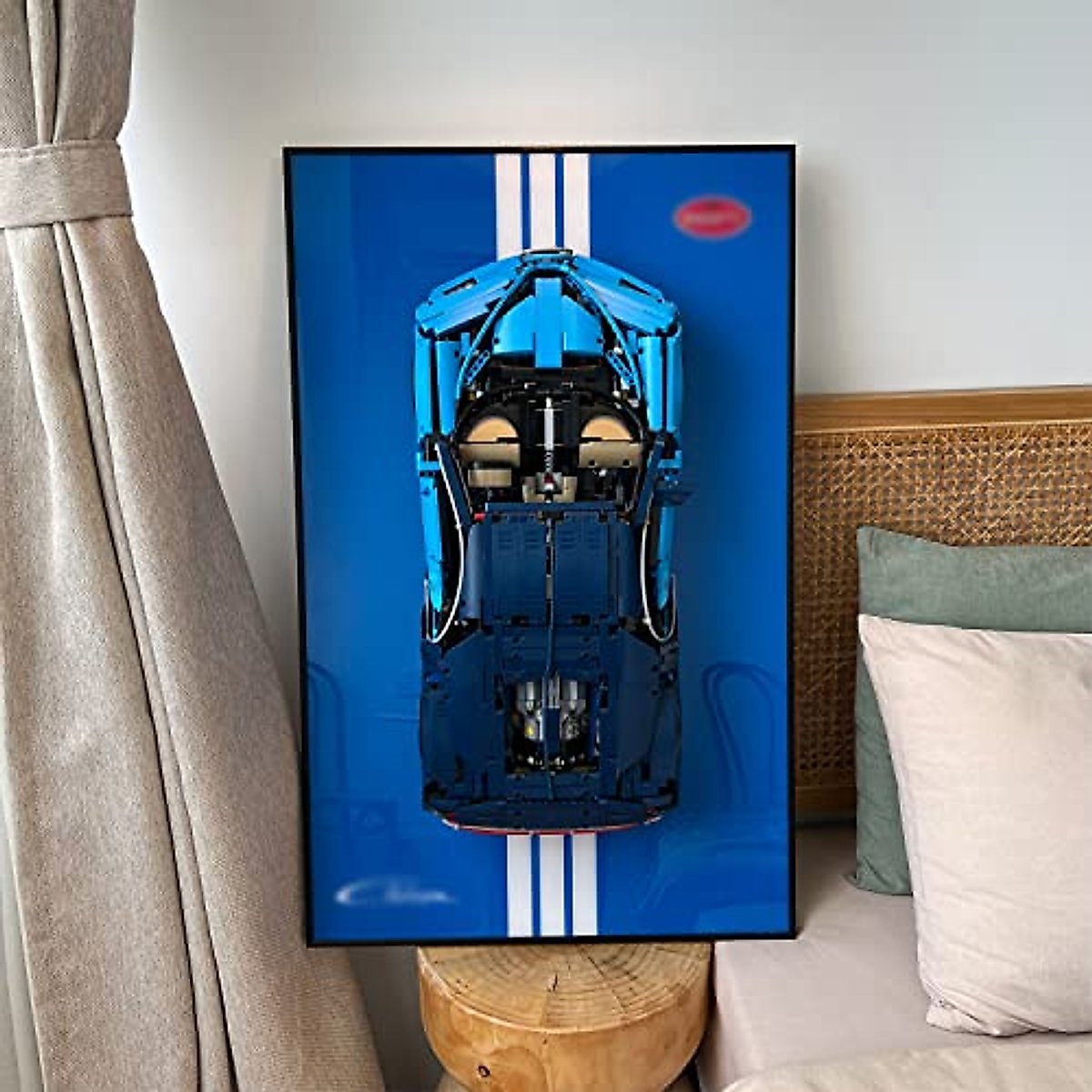 iLuane Display Wallboard for Lego 42083 Bugatti Chiron Bundle with Lego Porsche 911 RSR 42096, Collectibles Display Wallboard for Building Blocks (Only Display Wallboard)