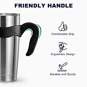 koodee Handle for 20 oz Tumbler-Fit for Yeti Rambler and More Tumbler Anti Slip Travel Mug Grip-Cup Holder