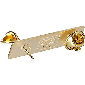 U.S. Flag Lapel Pin, Enameled & Plated, 2 Clutch Backs, 1-3/4x3/8" Regular/Clutch Back Blue Line 1-3/4 x 3/8"