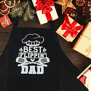Grilling Aprons for Men, BBQ Apron for Men with Pockets, Best Dad ever Gifts for Father Husband Thanksgiving Christmas Birthday…