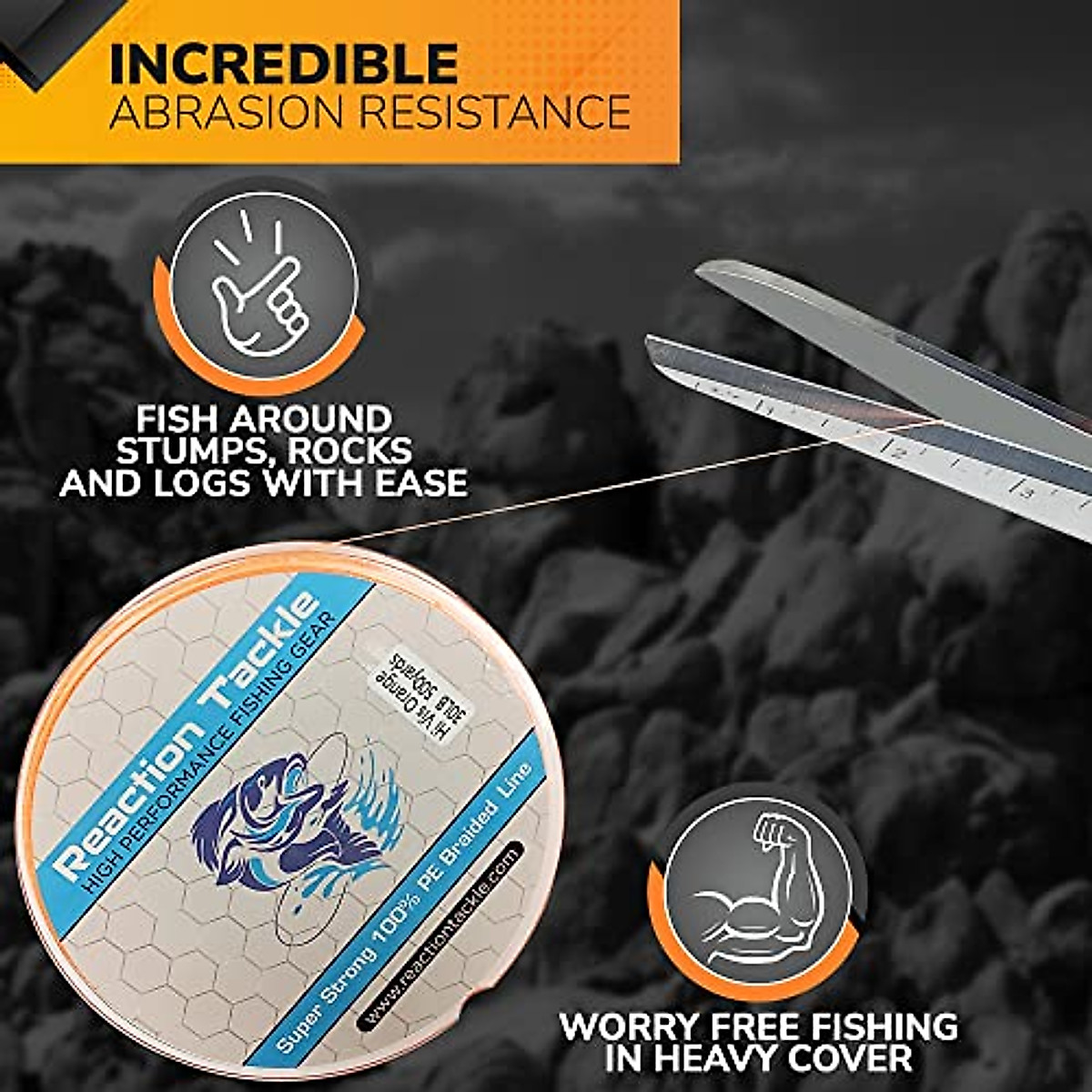 Reaction Tackle Braided Fishing Line Green Camo 10LB 150yd