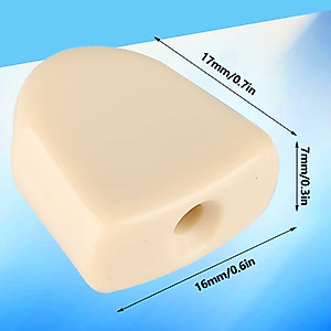 Tuning Peg Button, 6 PCS/ Set Tuning Pegs Machine Heads Acrylic Buttons for Acoustic Electric Guitar(Beige) Guitar Key 10 Mm Head Guitar Tuning Pegs Guitar Tuner Buttons