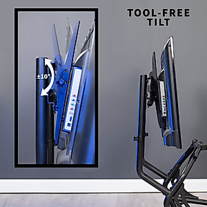 VIVO Racing Simulator Cockpit with TV Mount, Wheel Stand, Gear Mount, Chair and Frame Only, Fits Logitech, Thrustmaster, Fanatec, Compatible with Xbox One, PlayStation, VESA 400x400, STAND-KIT-RACE1B