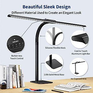 Kary LED Desk Lamp, 24W Architect Desk Lamps with Base 31.5" Wide Home Office Lights 1800LM Extra Bright Table Lighting with Adjustable Lights, 5 Color Modes, Studio Work Lamp for Task, Drafting