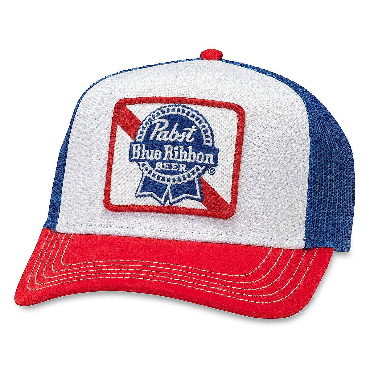 AMERICAN NEEDLE Pabst Blue Ribbon Valin Mesh Back Adjustable Snapback Trucker Hat
