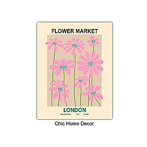 Abstract Minimalist Wall Art & Decor - Mid Century Modern Wall Art - Aesthetic Pictures Set - Gallery Wall Art - Museum Poster - Flower Market Sign - Contemporary Wall Art - Matisse Style Poster Print