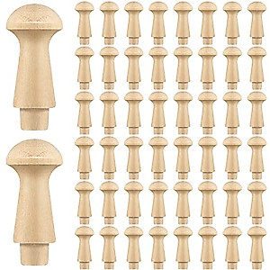 50 Pcs Mini Shaker Pegs Wooden Hooks Wall Mounted, Smooth Texture Wood Pegs for Hanging Coat Hat Towel Clothes Wall Organizing Supplies, 0.98 x 0.43 Inch