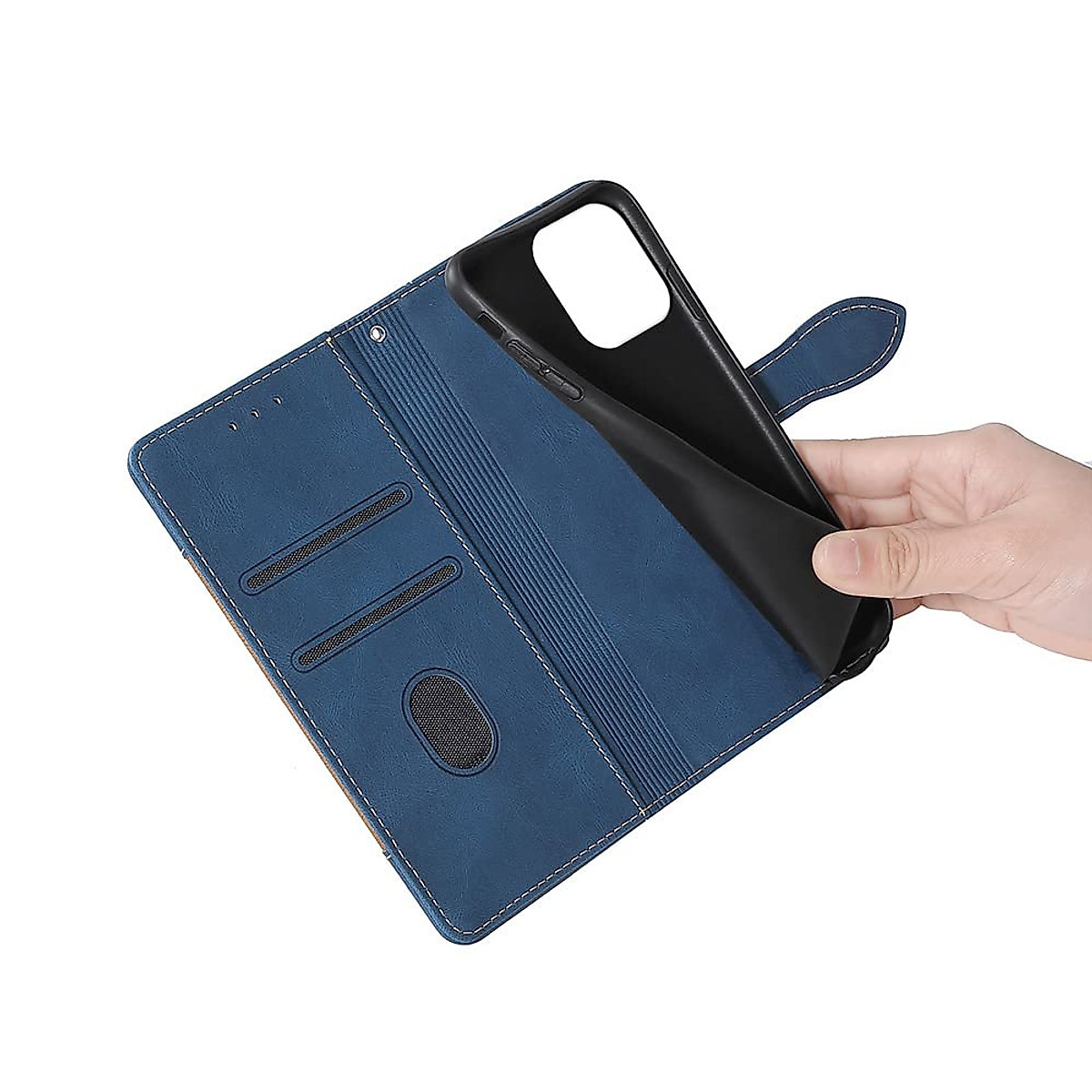 Fansipro Phone Cover Wallet Folio Case for Samsung Galaxy S9 Plus, Premium PU Leather Slim Fit Cover for Galaxy S9 Plus, 2 Card Slots, Easy Carry, Blue