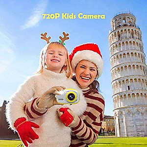 LKYBOA Cartoon Photo Camera -Kids Camera, Digital Video Camera Gift for Age Year Old Girls, Mini Rechargeable and Shockproof