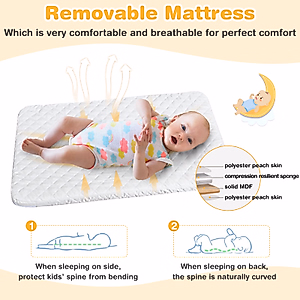 INFANS Baby Bassinet Bedside Crib, Newborn Sleeper w/Large Storage Basket, Adjustable Heights & Angle, Detachable &Washable Mattress, Breathable Mesh, Straps, Easy Moving Bed Side, Light Grey