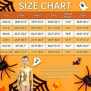 Javly Metallic Toddler Unitard, Sparkly Tumbling Gymnastics Dance Leotard, Mock Neck Long Sleeve Zipper Back Bodysuit for Baby Girls Kids Teens 2-10 Years