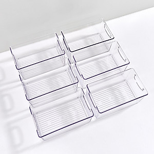 iDesign Plastic Organizer Kitchen Storage Bin Set, Clear